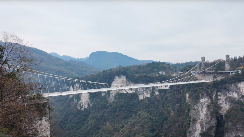 Glass Bridge Zhangjiajie National Forest Park Attractions Of China